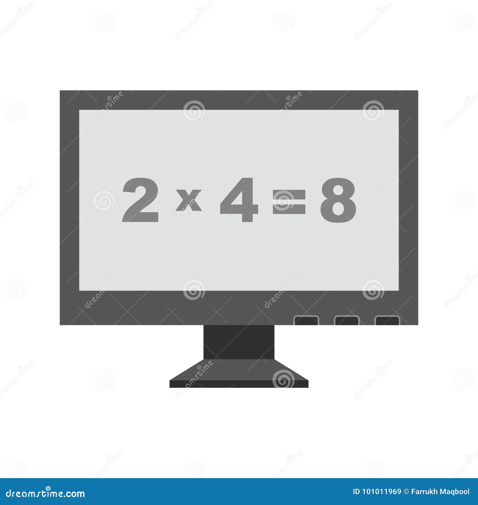 Math in Computer stock vector. Illustration of maths - 101011969