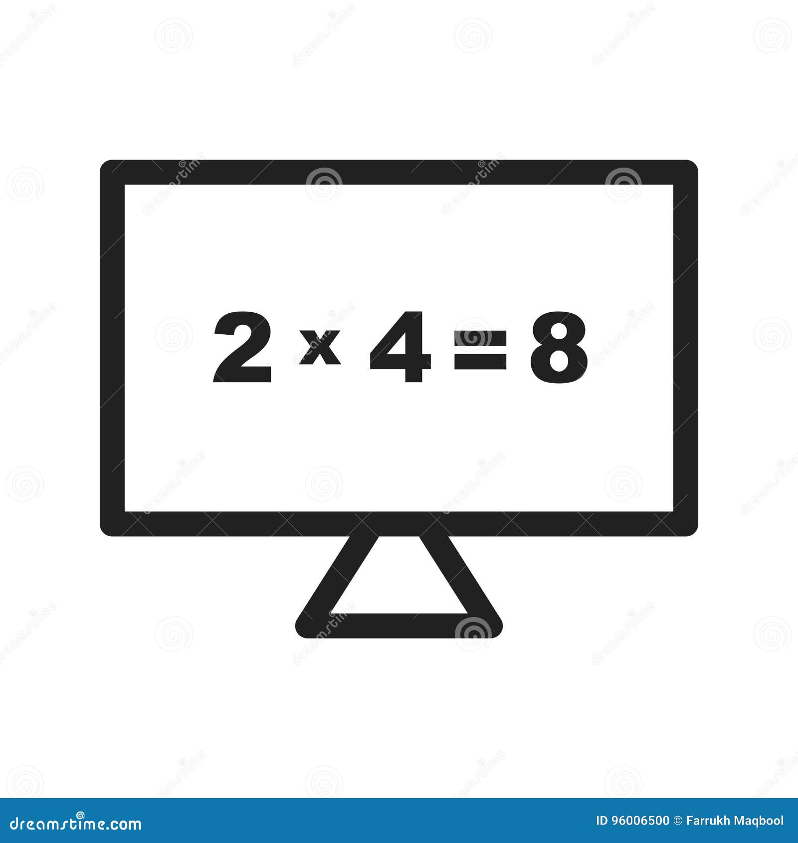Math in Computer stock vector. Illustration of internet - 96006500