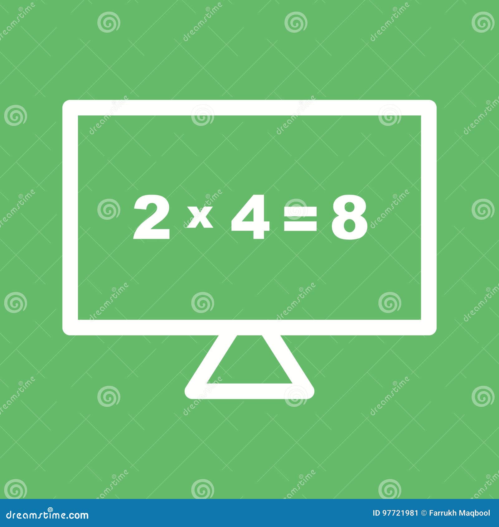 Math in Computer stock vector. Illustration of number - 97721981