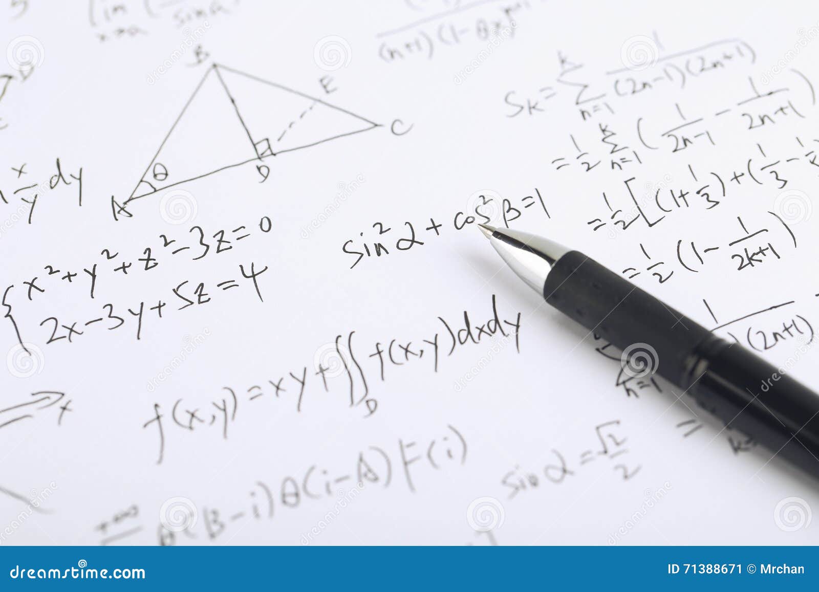 Math Concept stock image. Image of mathematical, background - 71388671