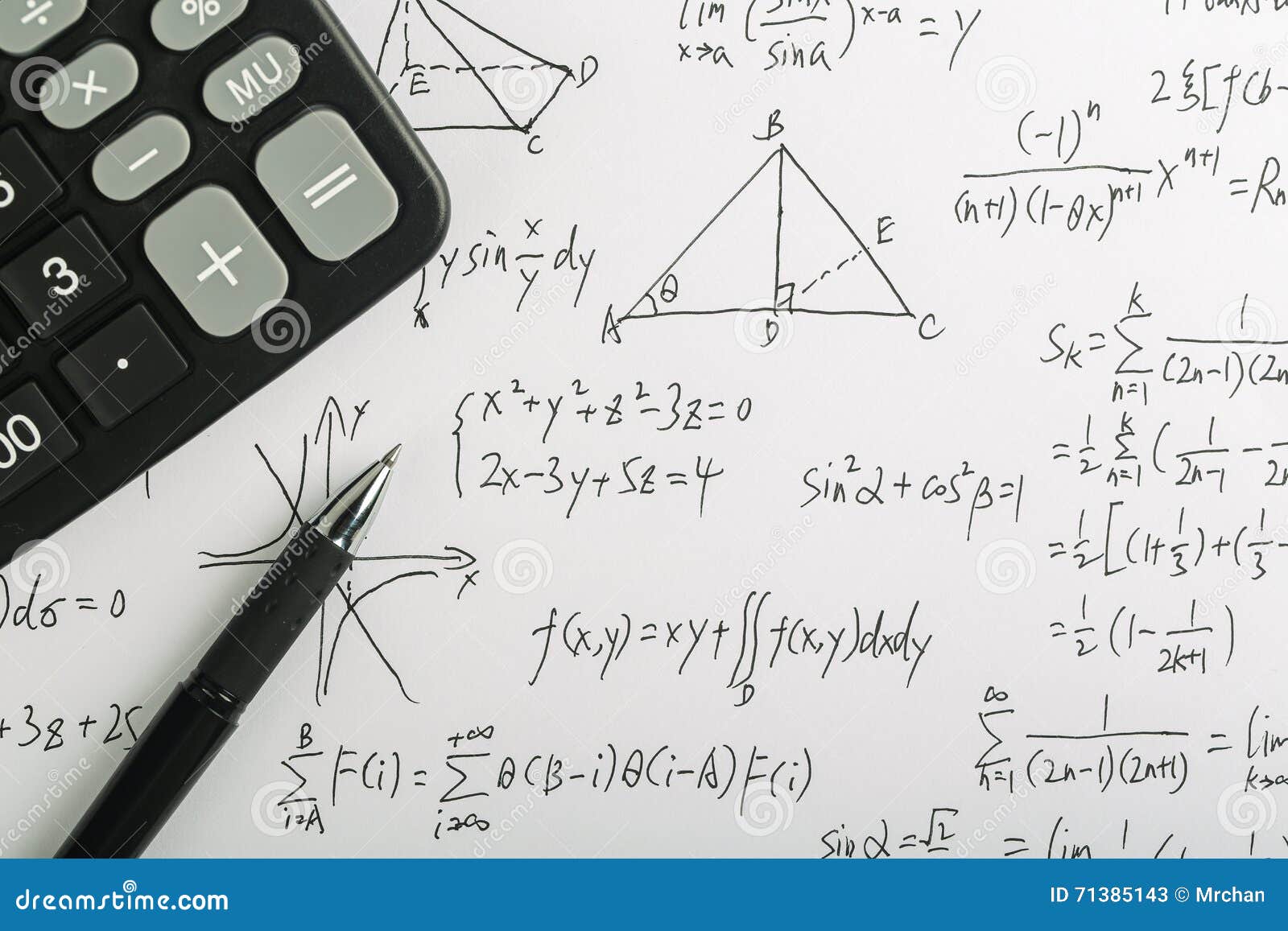 Math Concept stock image. Image of geometry, math, calculus - 71385143