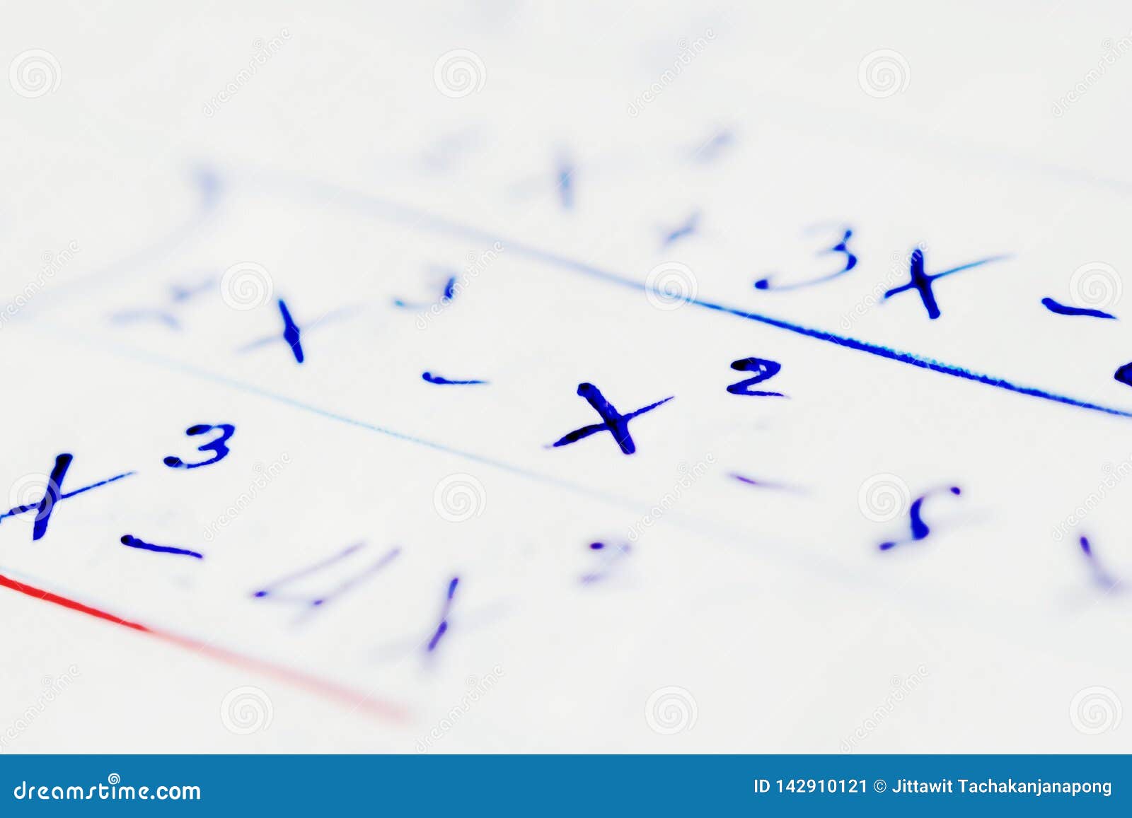 Math Concept Mathematical Thinking Using The Calculation Stock Image