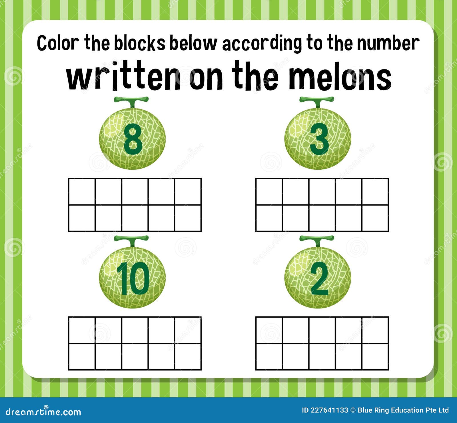 Math Count Number Worksheet Stock Vector - Illustration of adorable ...