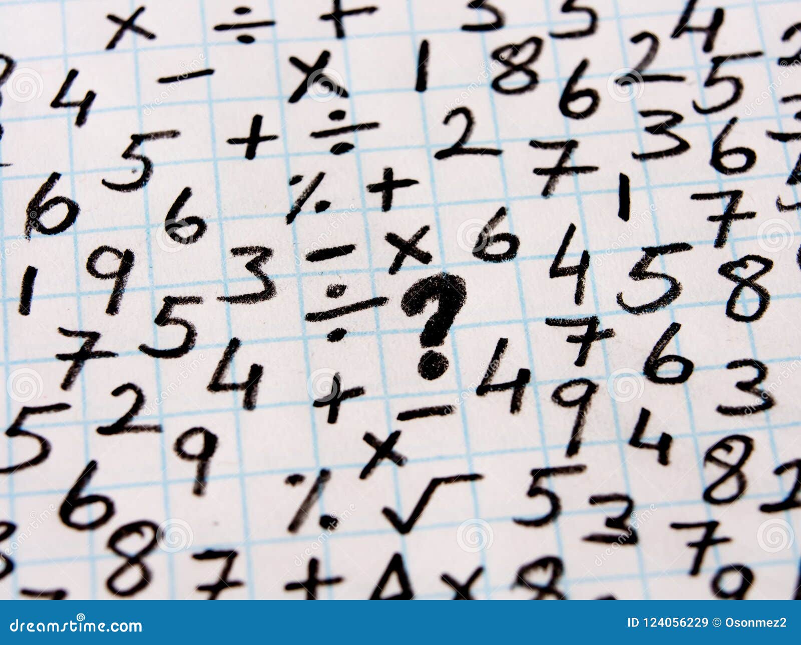 Mathematical Symbols and Problem Solving Stock Image - Image of ...