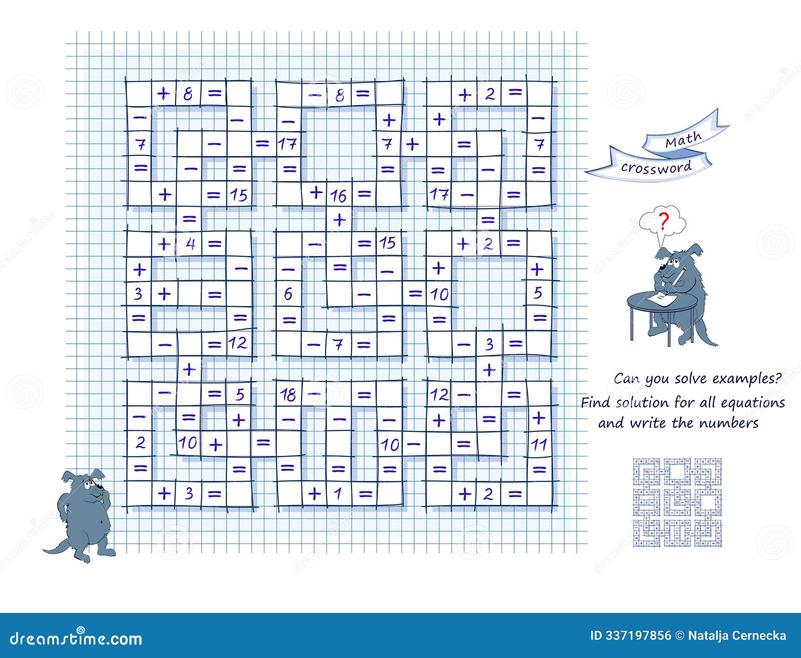 Mathematical Crossword. Can You Solve Examples? Find Solution For All ... Mathematical Crossword. Can You Solve Examples? Find Solution For All ...