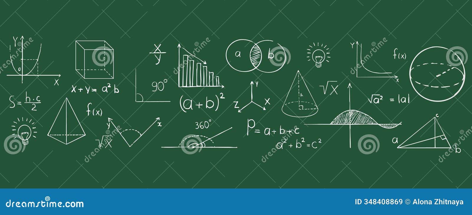 Math Doodle Art Vector Isolated On White Background | CartoonDealer.com ...