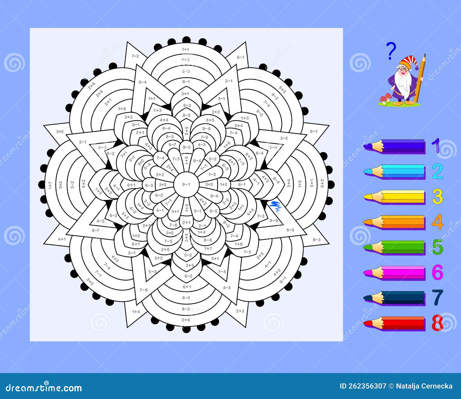 Math Education For Little Children. Coloring Book. Mathematical ...