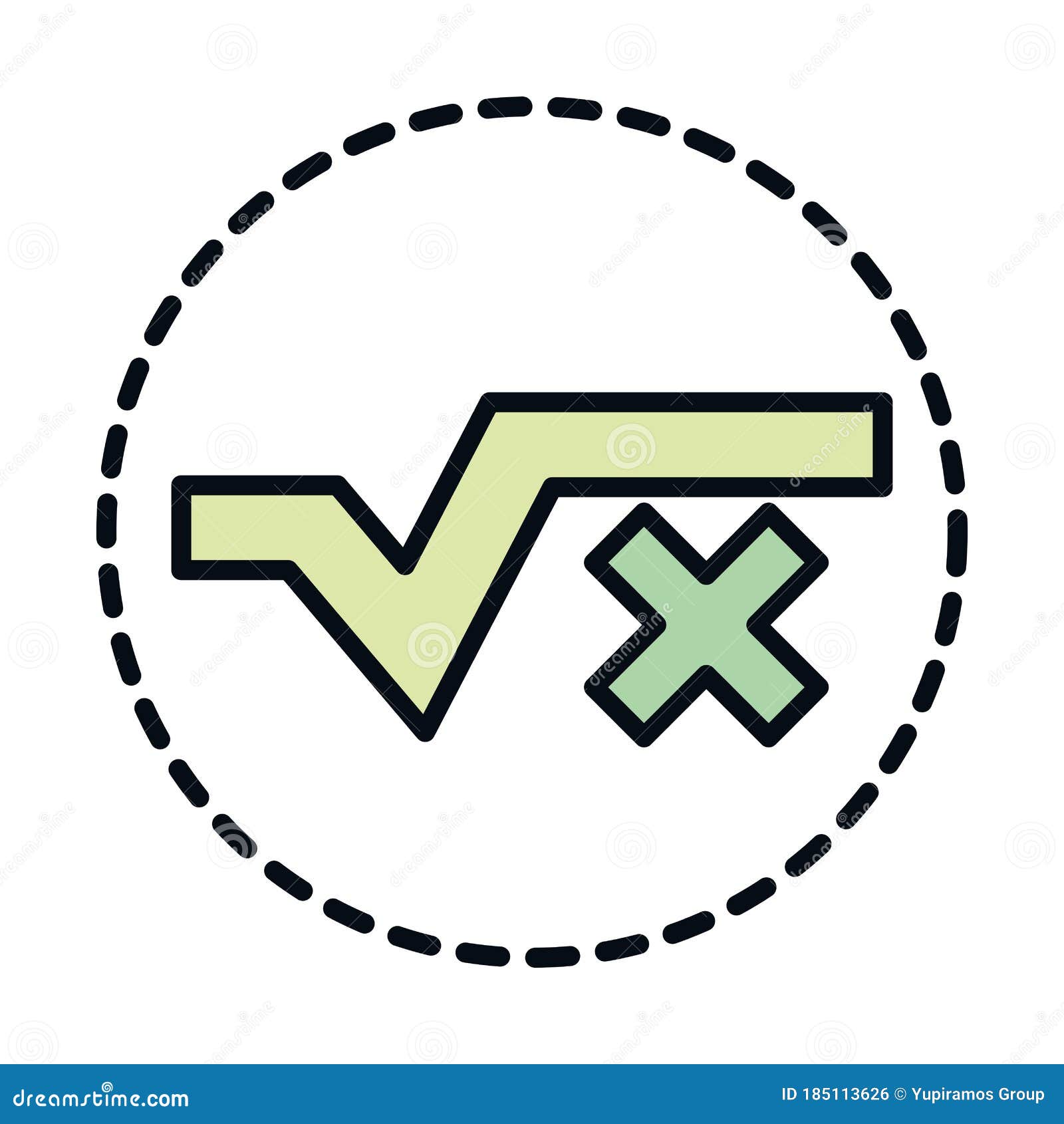 Math Education School Science Algebra Equation Study Line and Fill ...