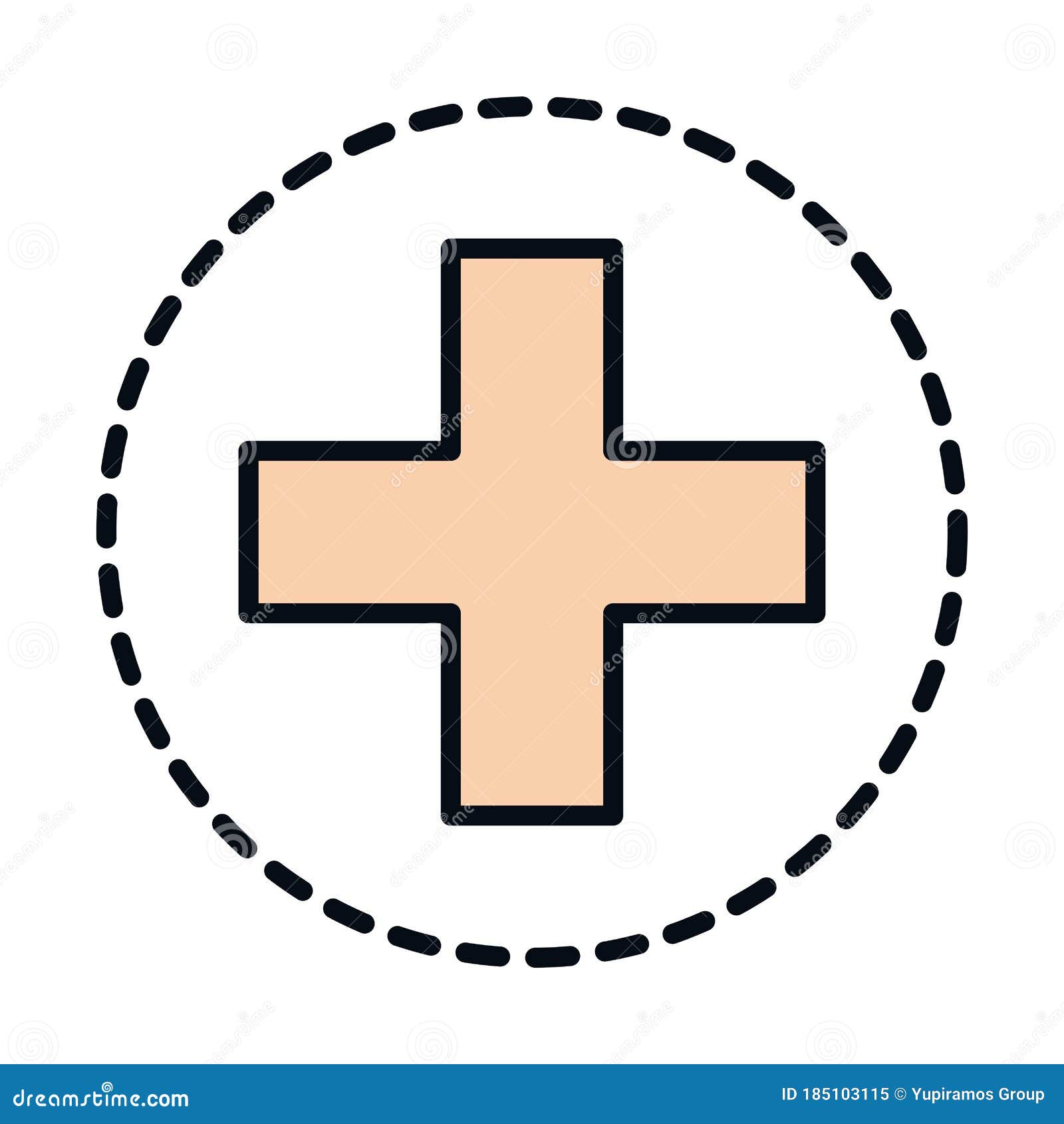 Math Education School Science Arithmetic Addition Symbol Line and Fill ...