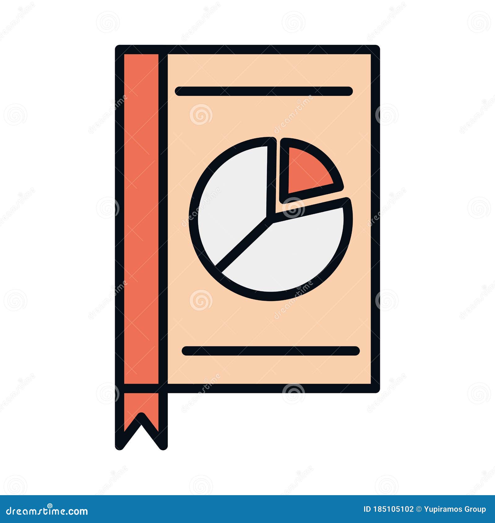 Math Education School Science Book Diagram Statistics Line and Fill ...