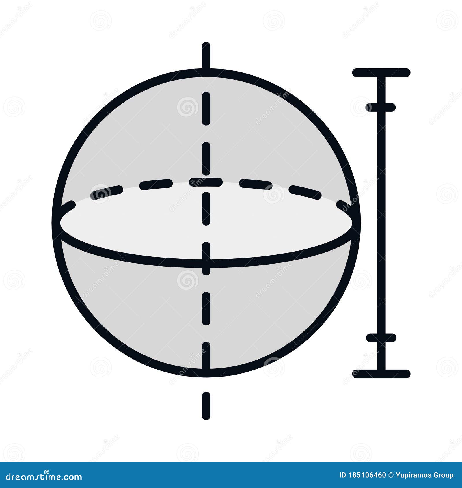 Math Education School Science Sphere Measure Geometry Line and Fill ...