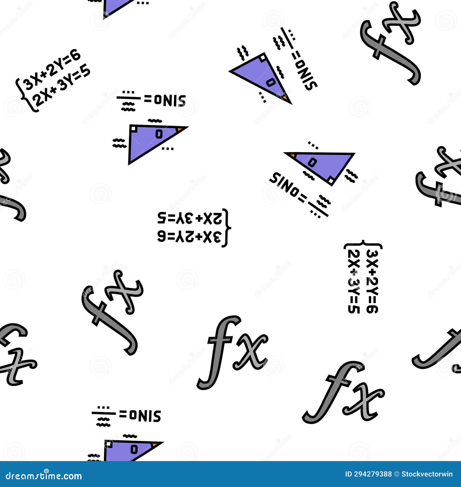 Math Education School Science Vector Seamless Pattern Stock Vector ...