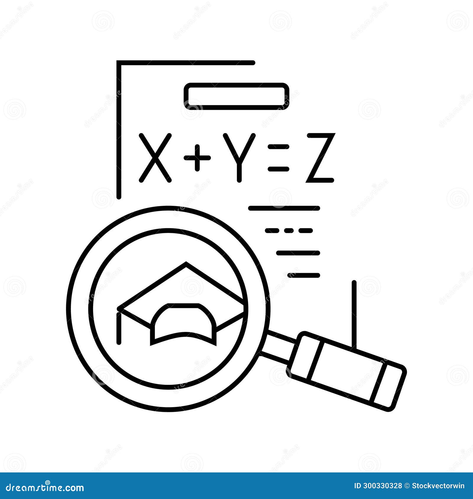 Math Education Science Line Icon Vector Illustration Stock Illustration ...