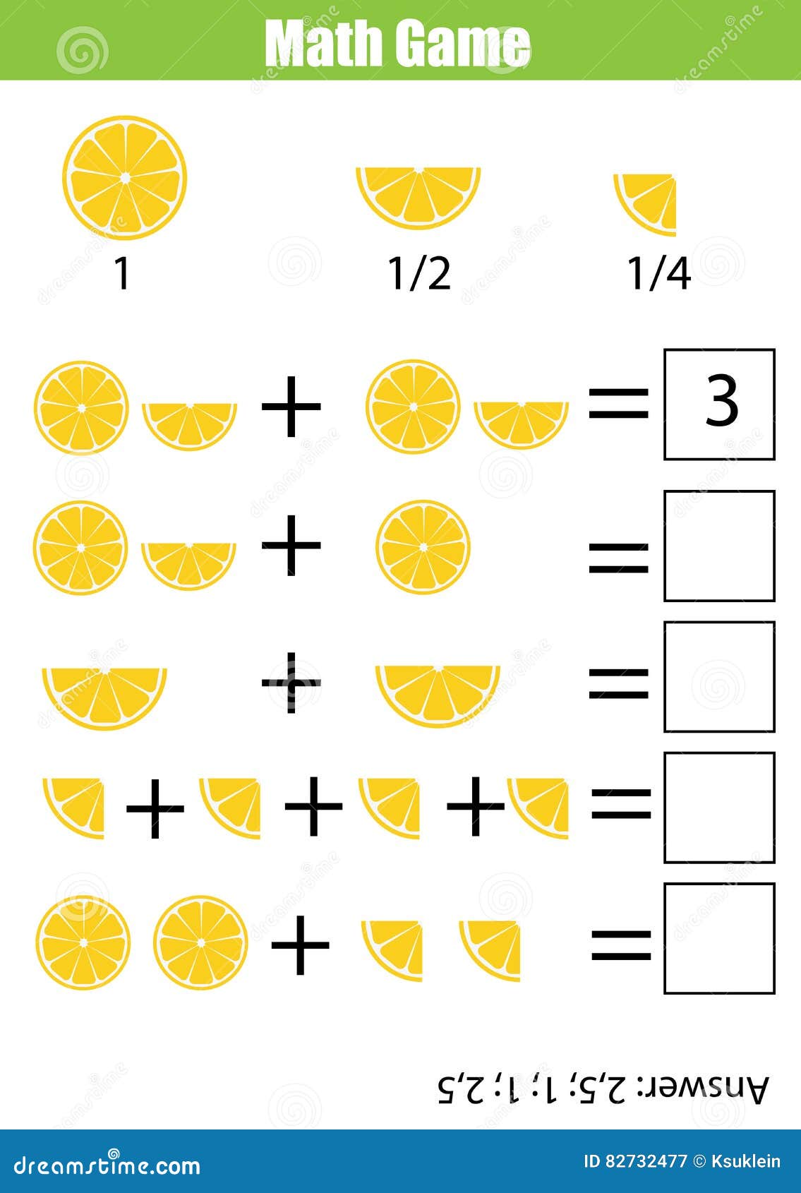 Addition Worksheet With Cartoon Caterpillar. Math Game. Vector ...