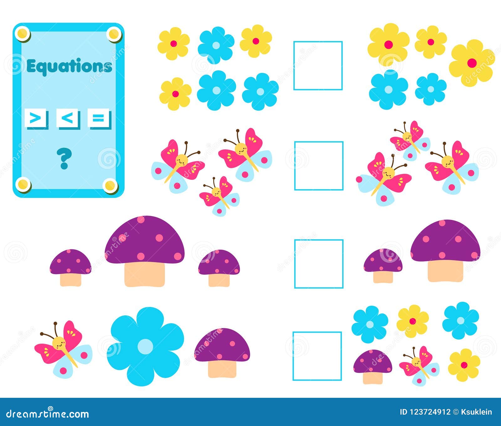 Math Educational Game for Children. Complete the Mathematical Equation ...