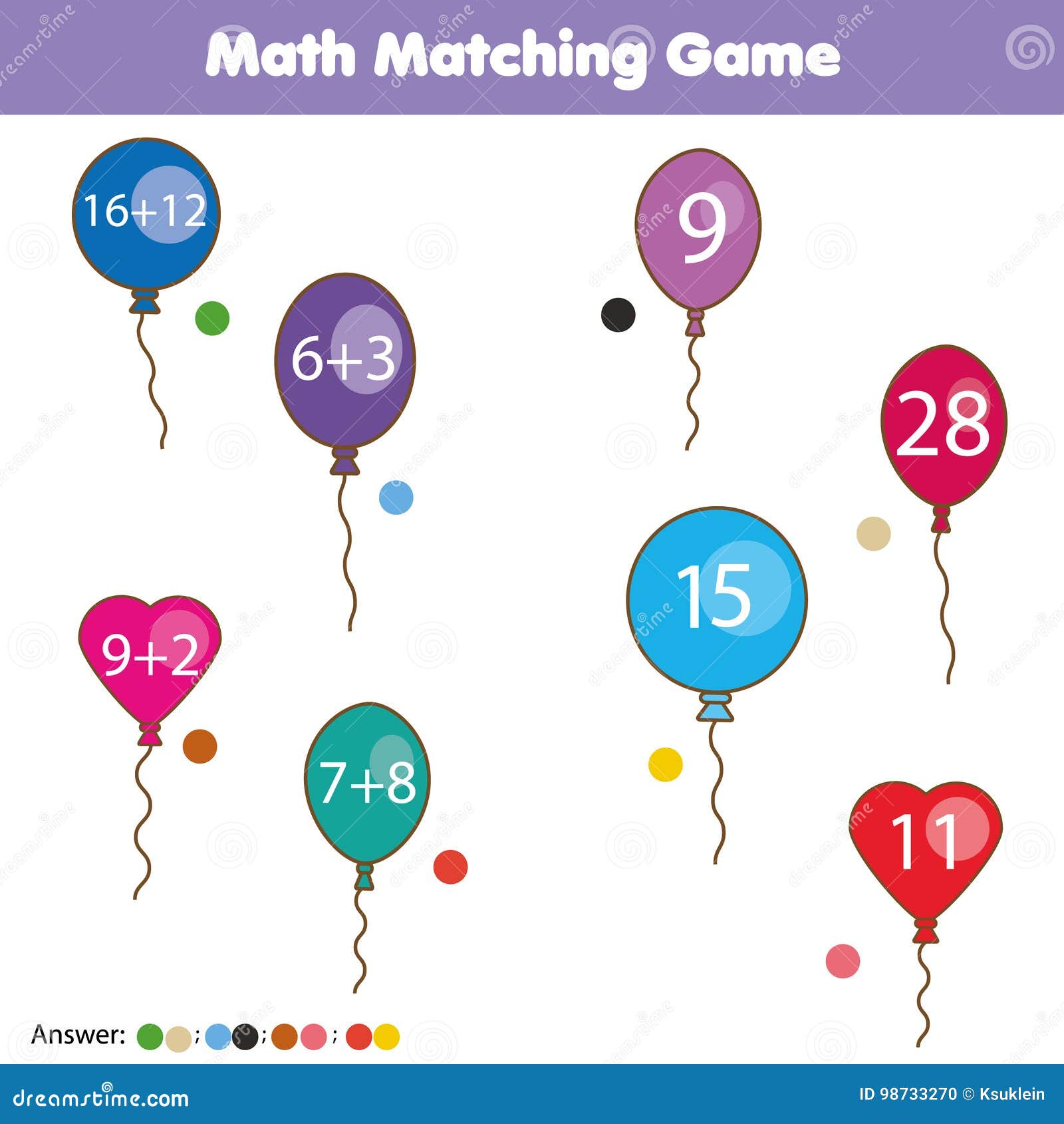 Math Educational Game for Children. Matching Mathematics Activity Stock ... Math Educational Game for Children. Matching Mathematics Activity Stock ...