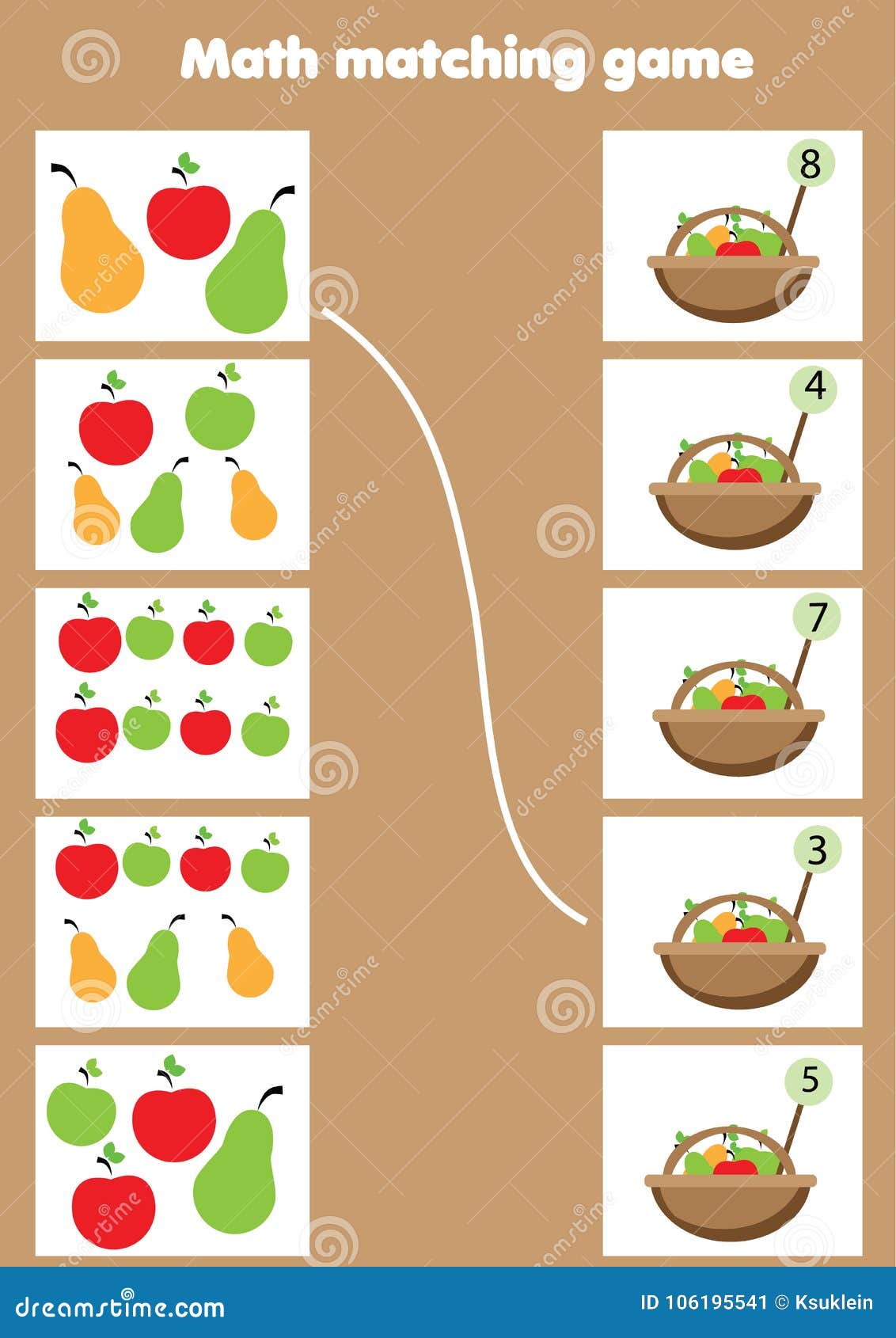 Math Educational Game for Children. Matching Mathematics Activity Stock ... Math Educational Game for Children. Matching Mathematics Activity Stock ...
