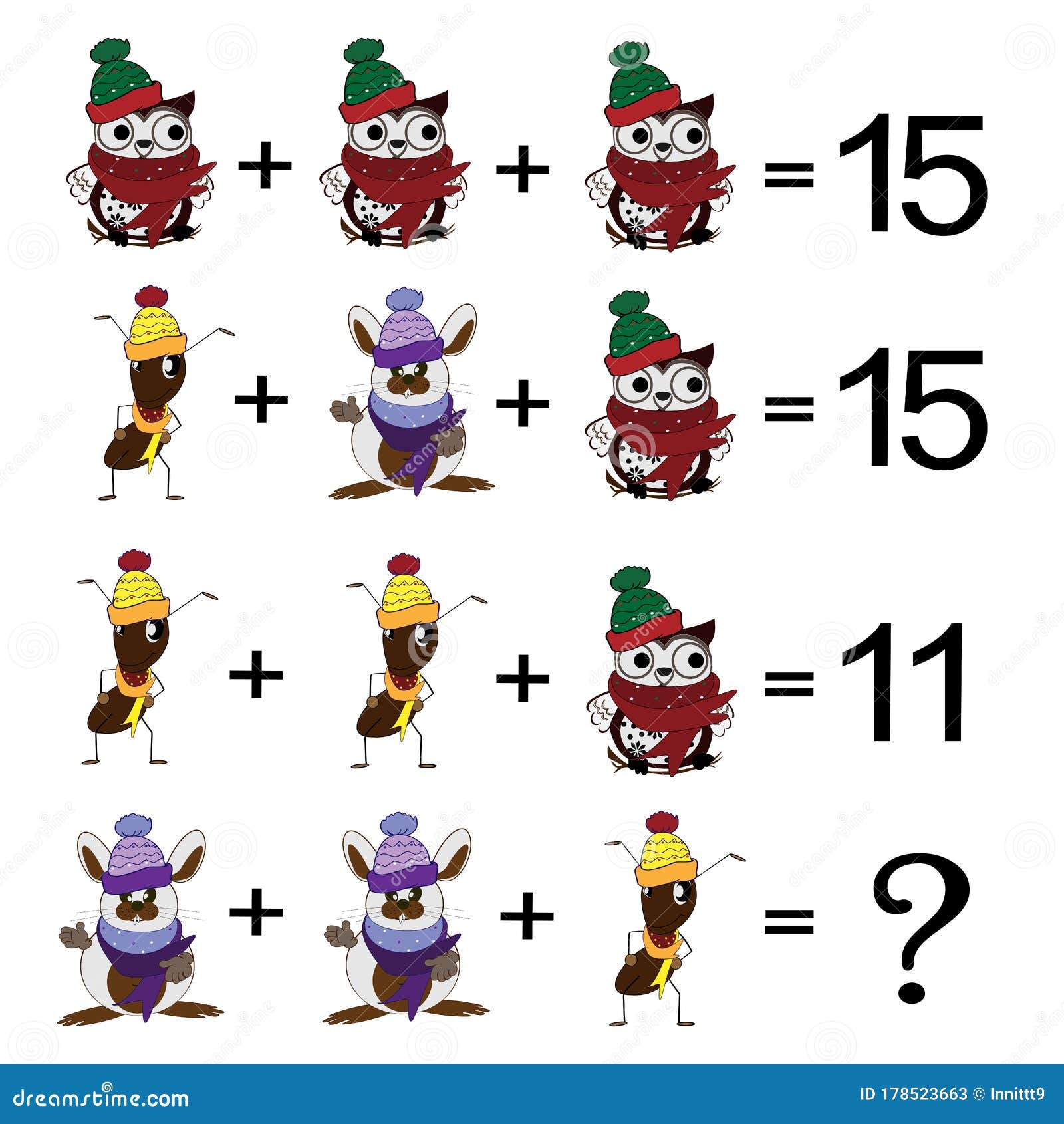 Math Educational Game For Children. Subtraction Worksheet For Children ...