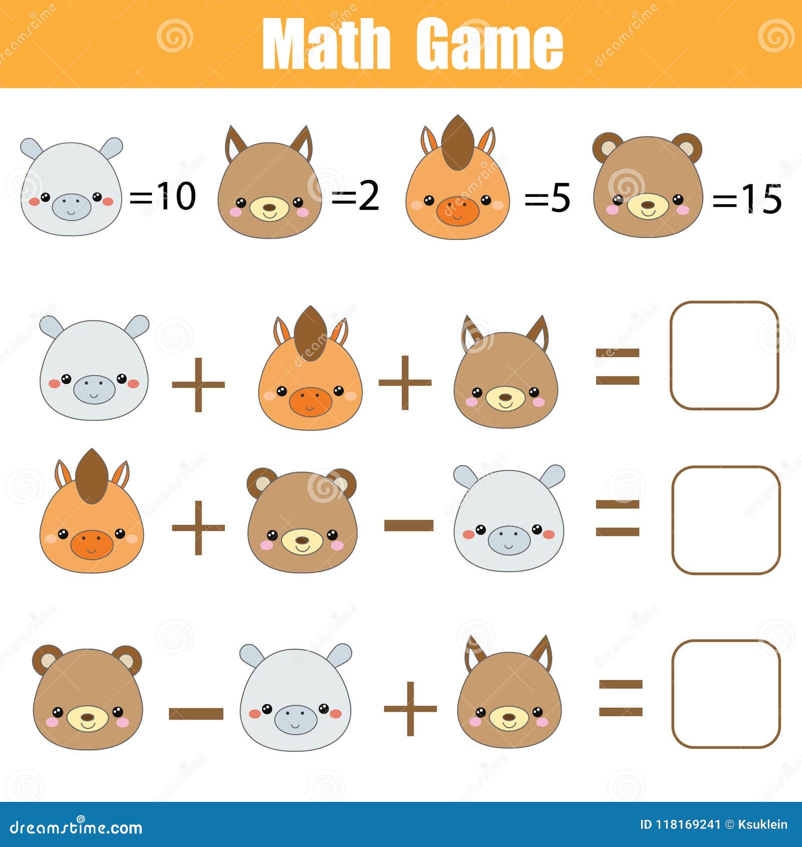 Math Educational Game. Counting Equations. Mathematics Worksheet for ... Math Educational Game. Counting Equations. Mathematics Worksheet for ...