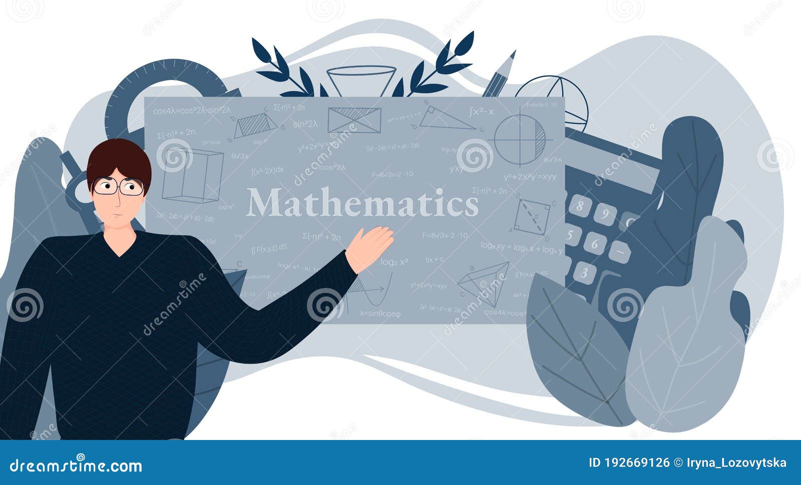 Math Educational Vector Illustration Stock Vector - Illustration of ...