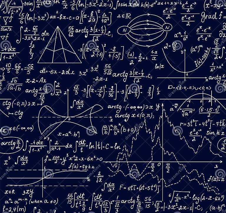 Math Educational Vector Seamless Pattern with Geometry Figures ...