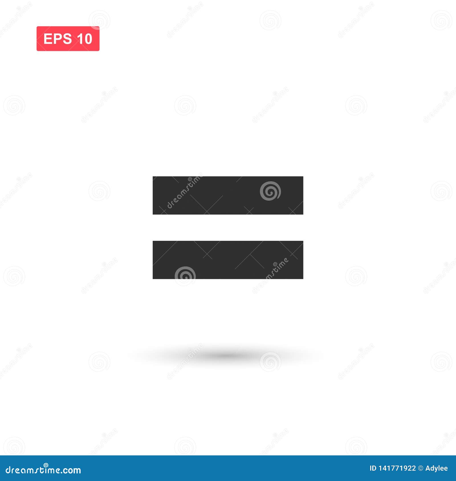 Math Equal Icon Vector Isolated Stock Vector - Illustration of filled ...