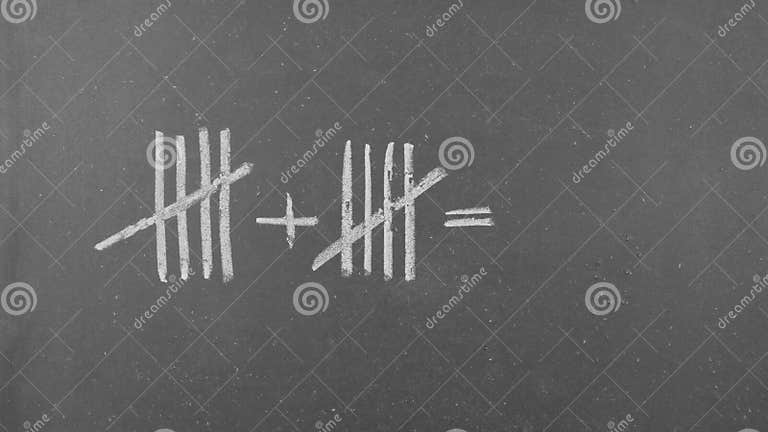 Math Equation on Chalk Board Stock Photo - Image of mathematics ...