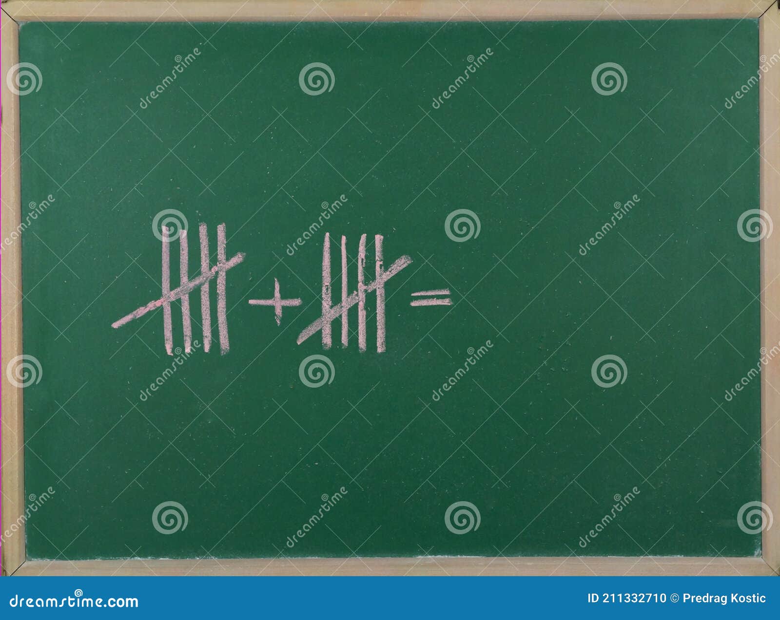 Math Equation on Chalk Board Stock Photo - Image of kboard, addition ...