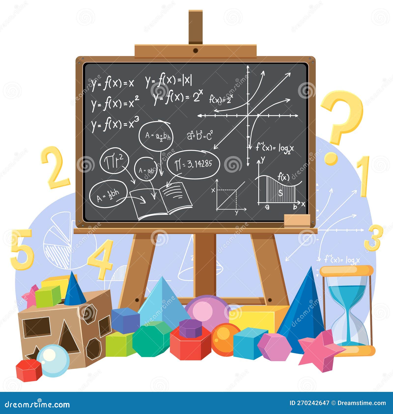 Equation On Chalkboard Cartoon Vector | CartoonDealer.com #11669381