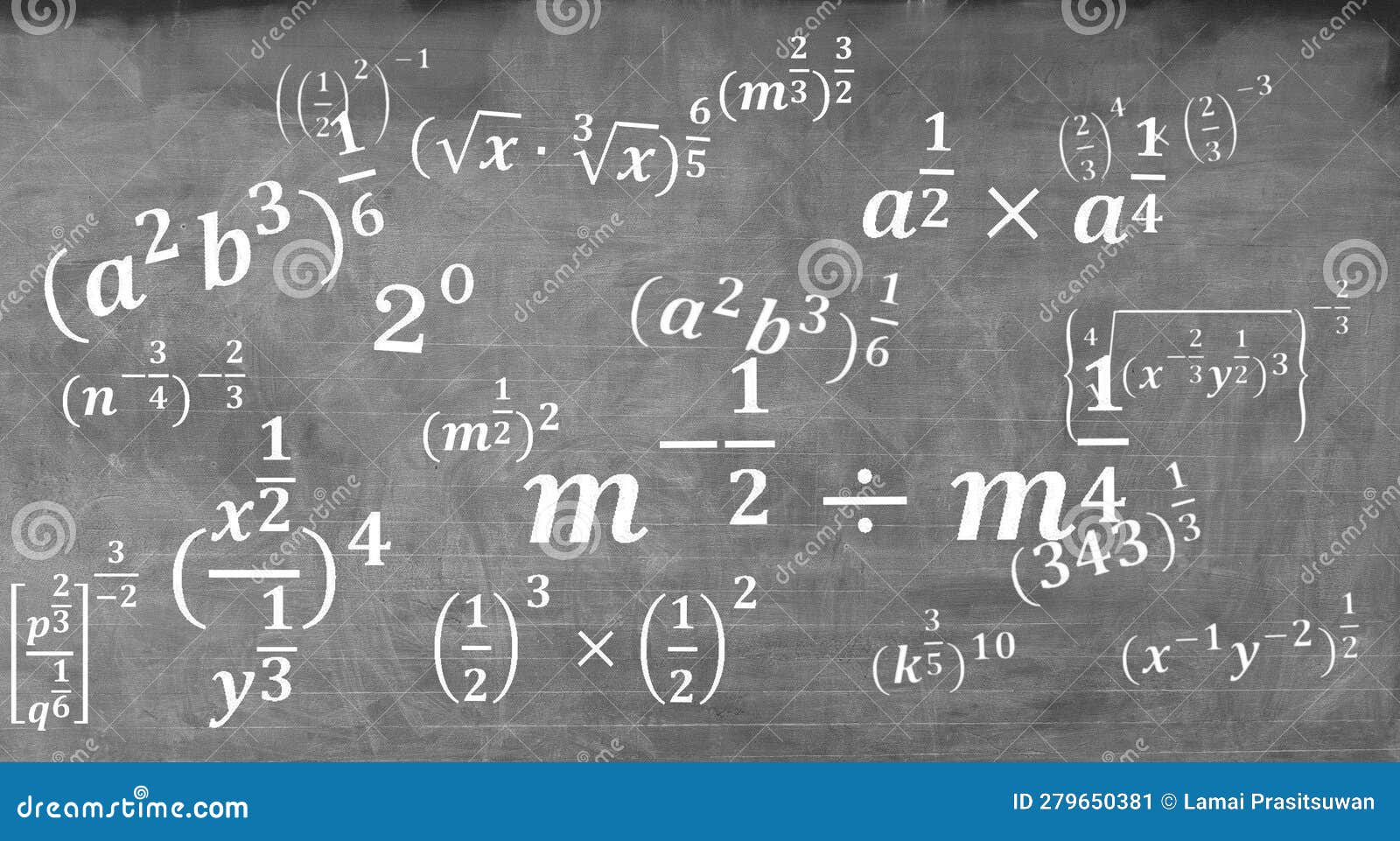 Math Equations on Blackboard Stock Image - Image of concept, parameter ...