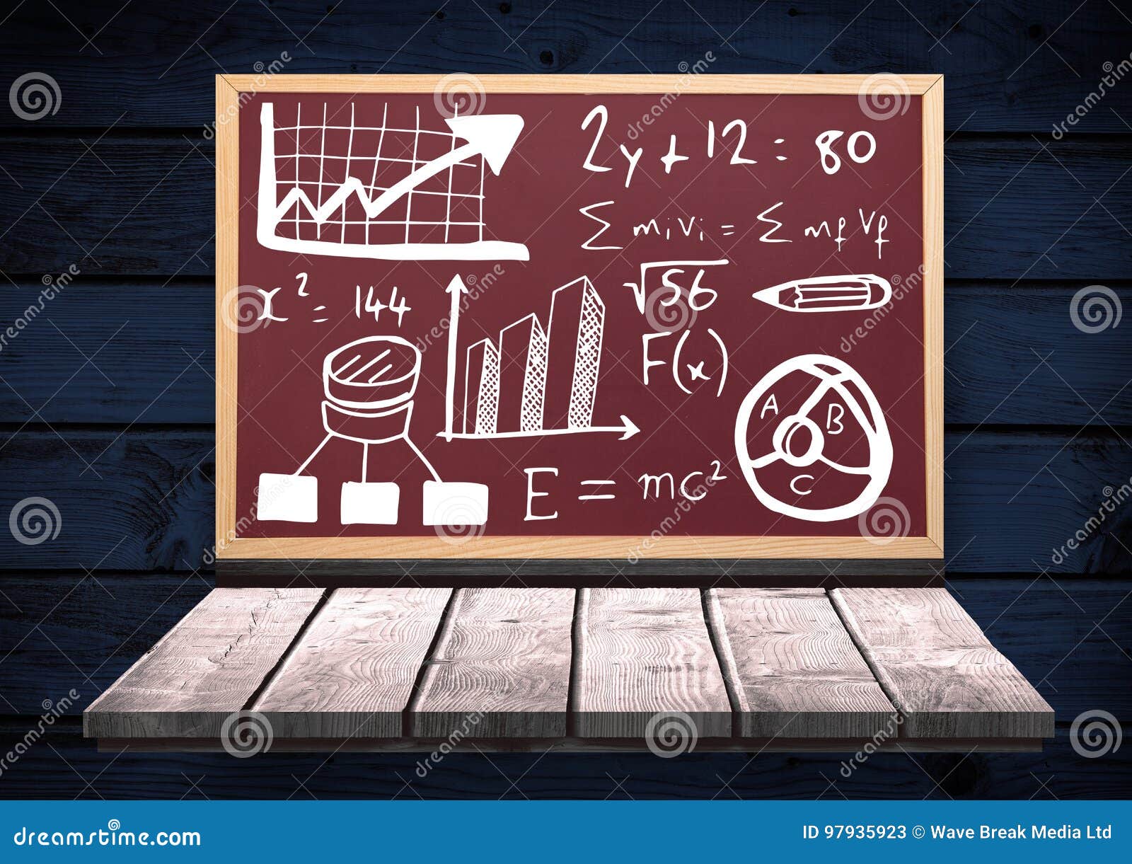 Math Equations on Blackboard Stock Image - Image of formula, graphic ...