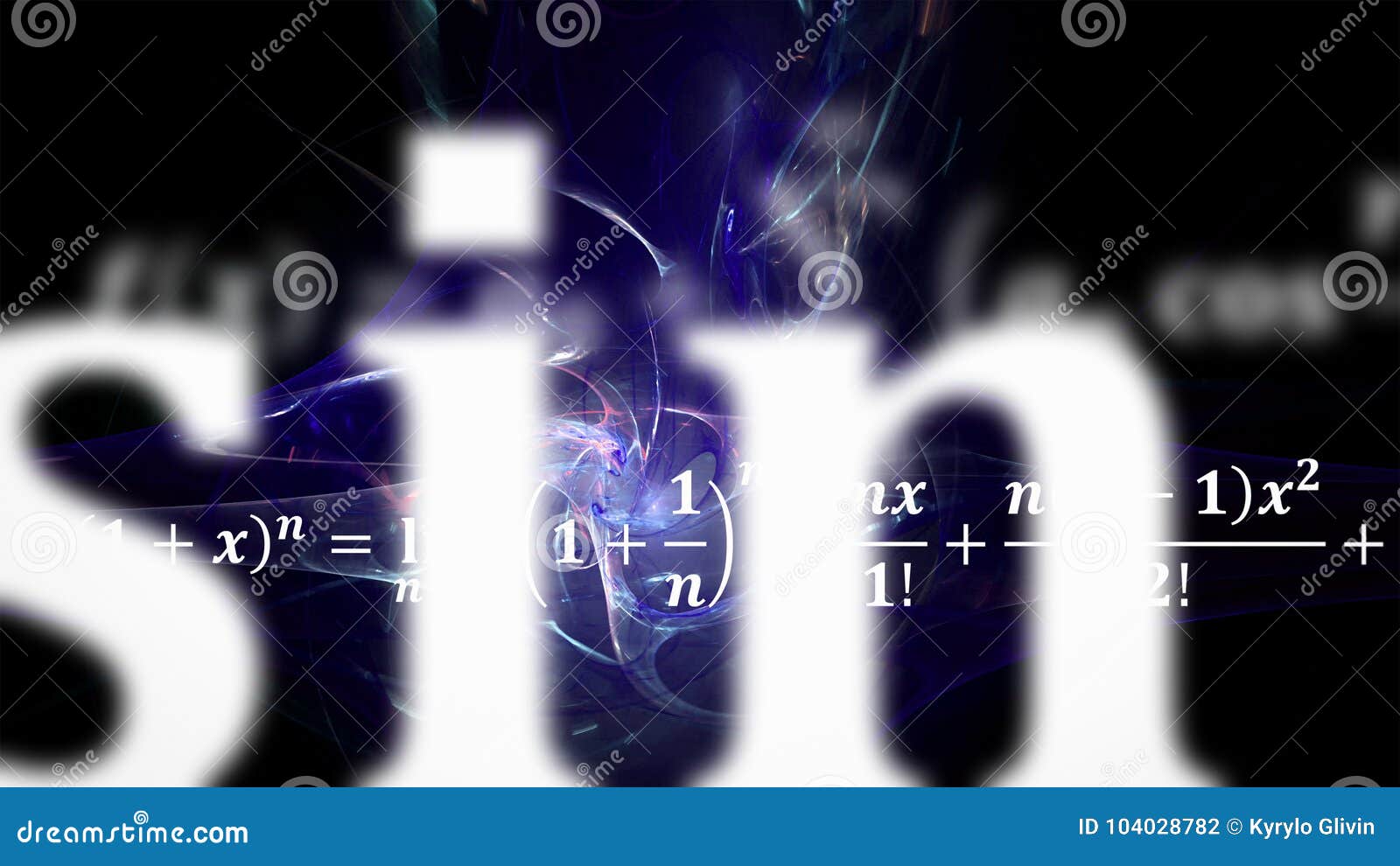 Math Equations Flying and Disappearing in Distance Stock Illustration ...