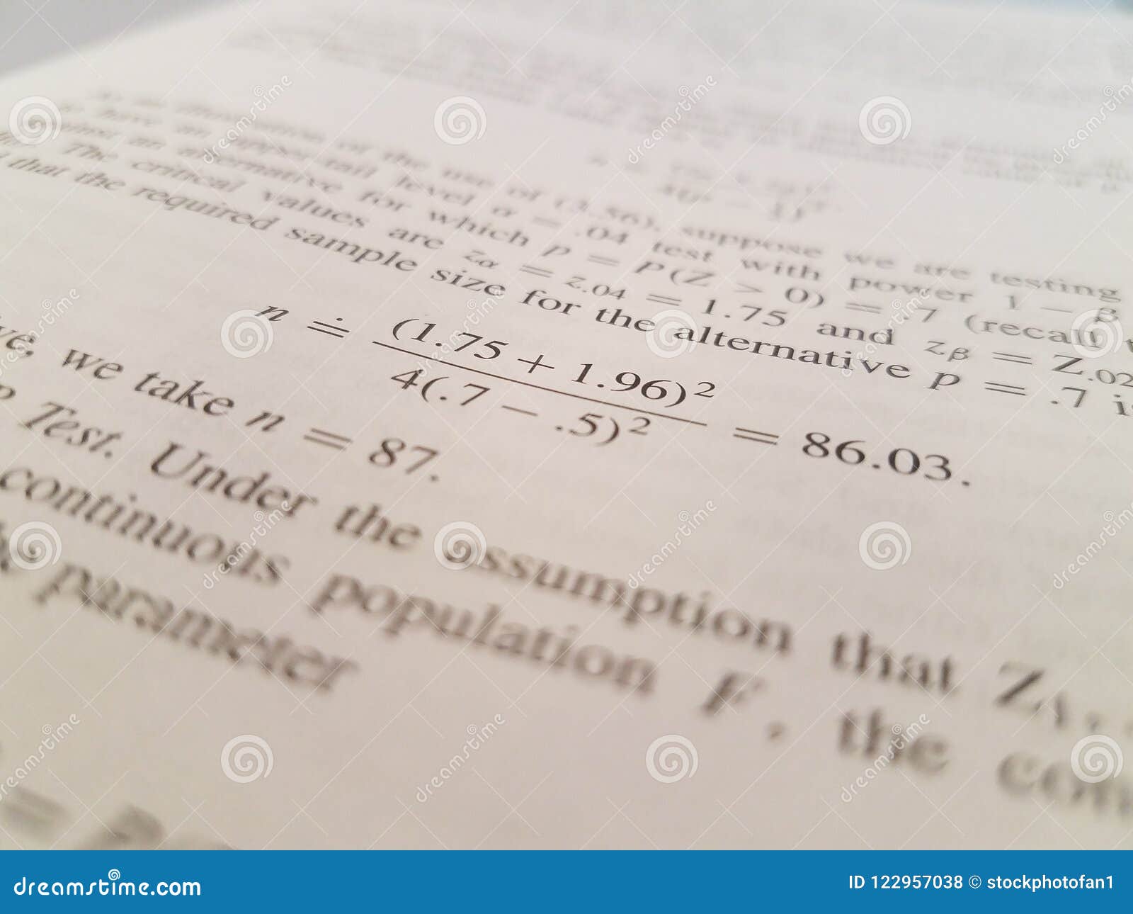 Math Equations, Formulas, and Numbers on a Page Stock Photo - Image of ...
