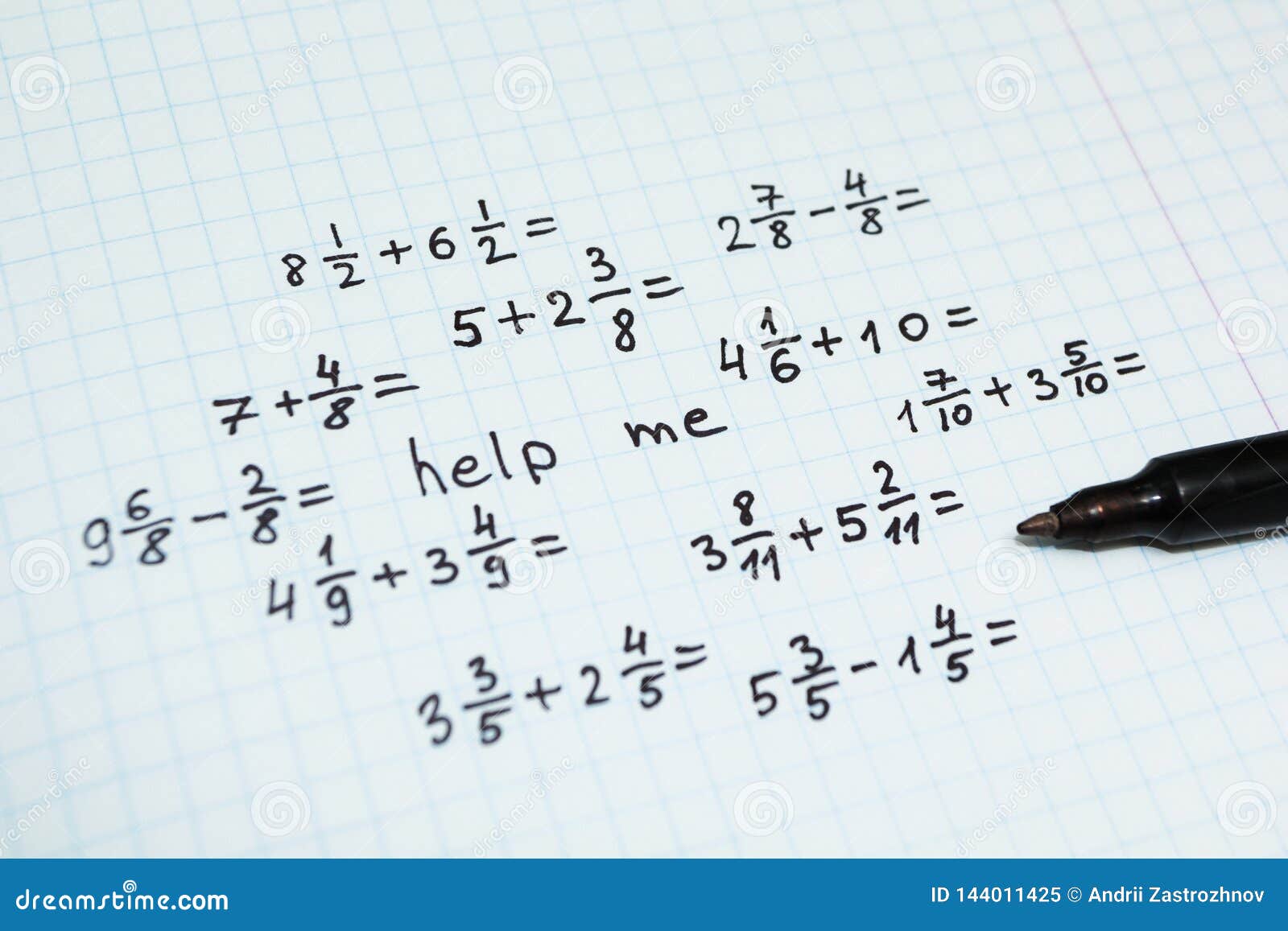 Math Examples in the Notebook in the Cage, the Inscription - Help Me ...