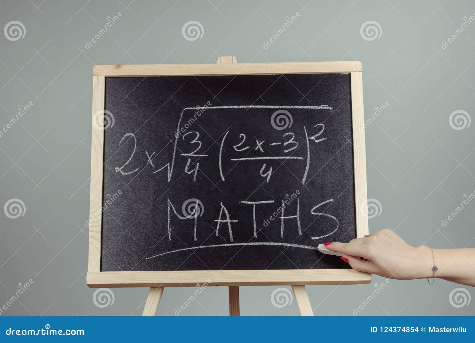 Math Exercise on Chalkboard Stock Photo - Image of learn, formula ...
