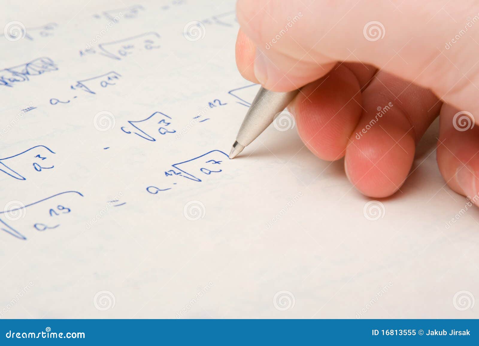 Math exercise study stock image. Image of workbook, homework - 16813555