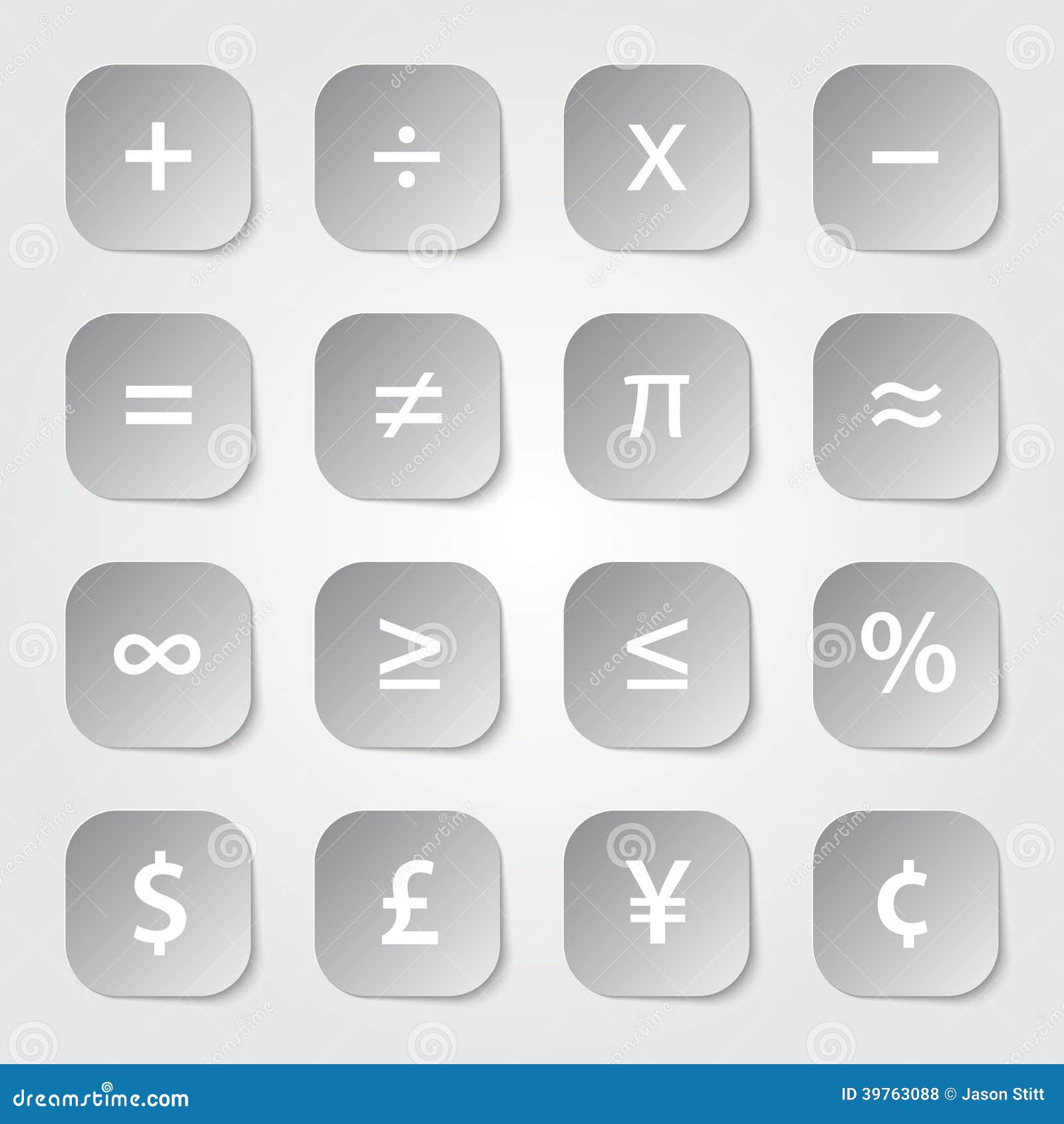 Math Financial Symbols stock vector. Illustration of finances - 39763088