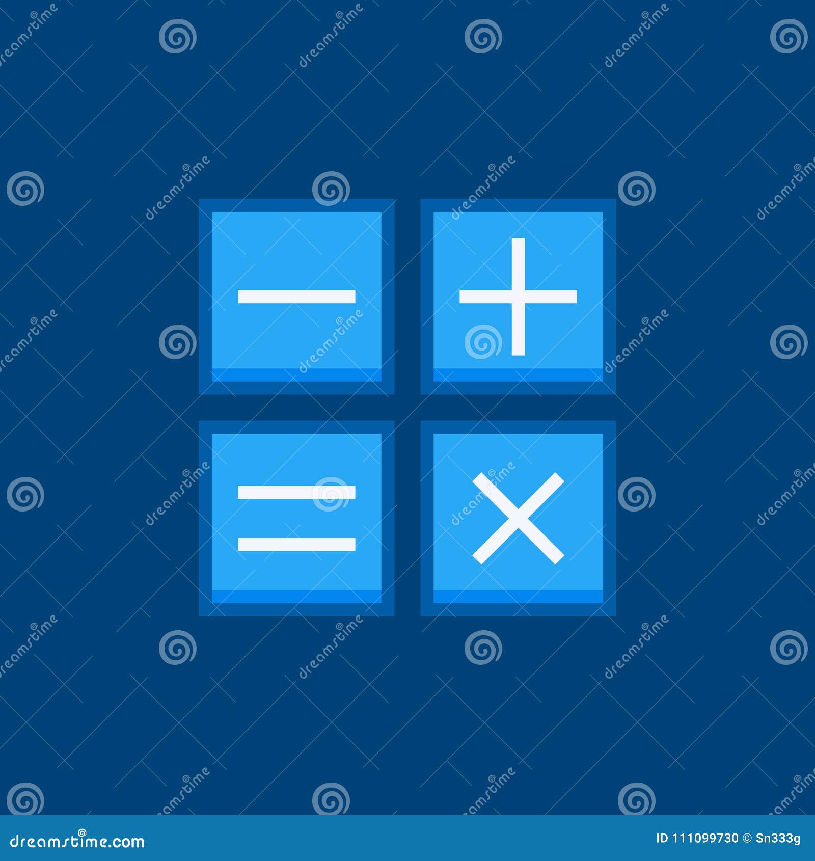 Math Flat Icon - Vector Mathematics Blue Symbol Stock Vector ...