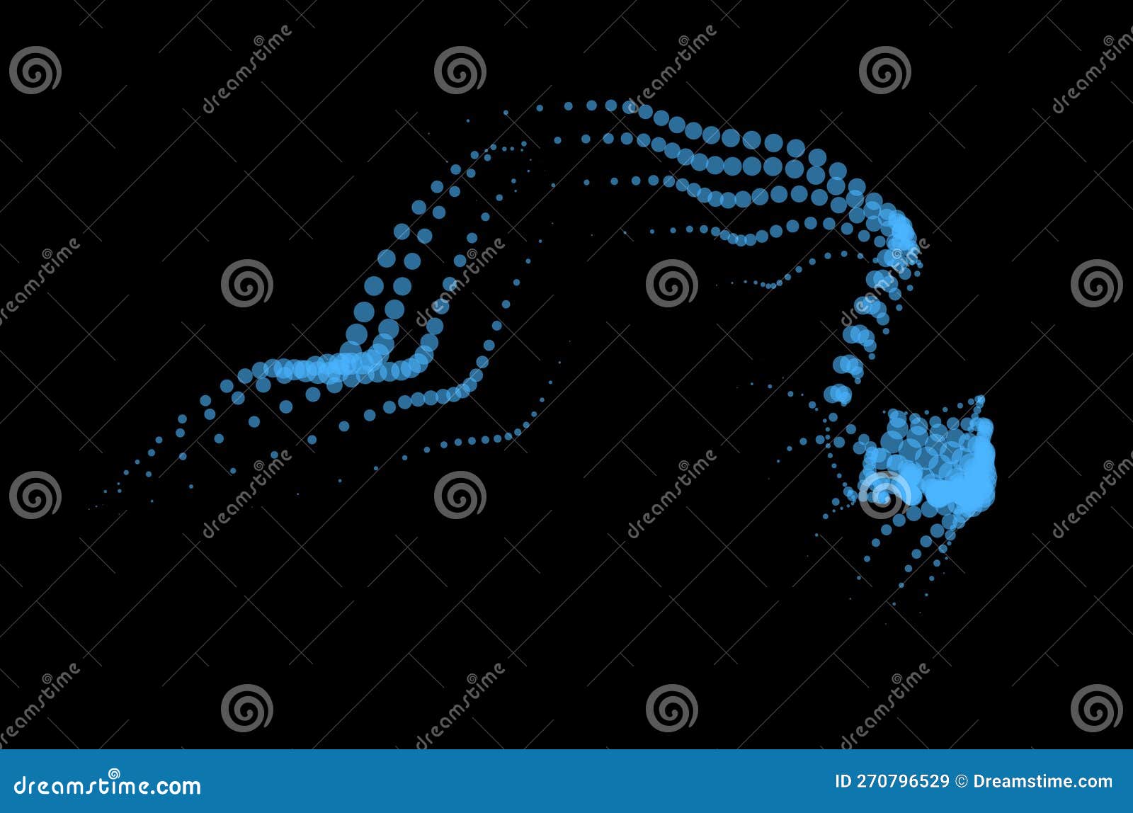 Math Flow Template for Presentation. Light-emitting Lines Highlighting ...