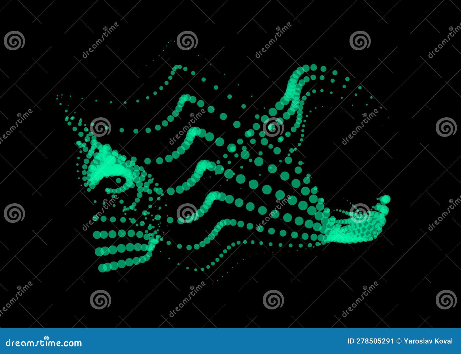 Math Flow Template For Presentation. Light-emitting Lines Highlighting ...