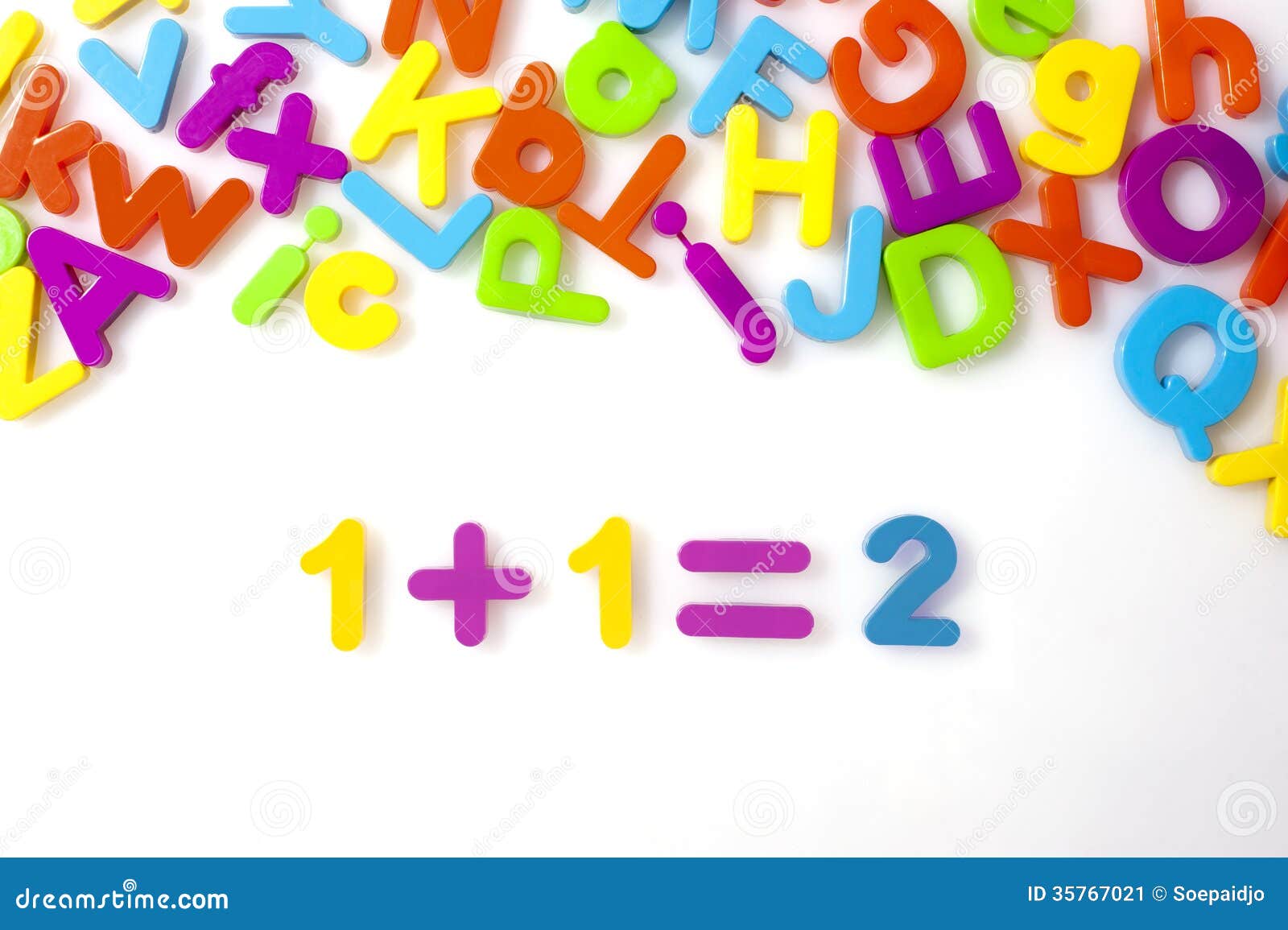 1+1=2 math formula stock image. Image of elementary, green - 35767021