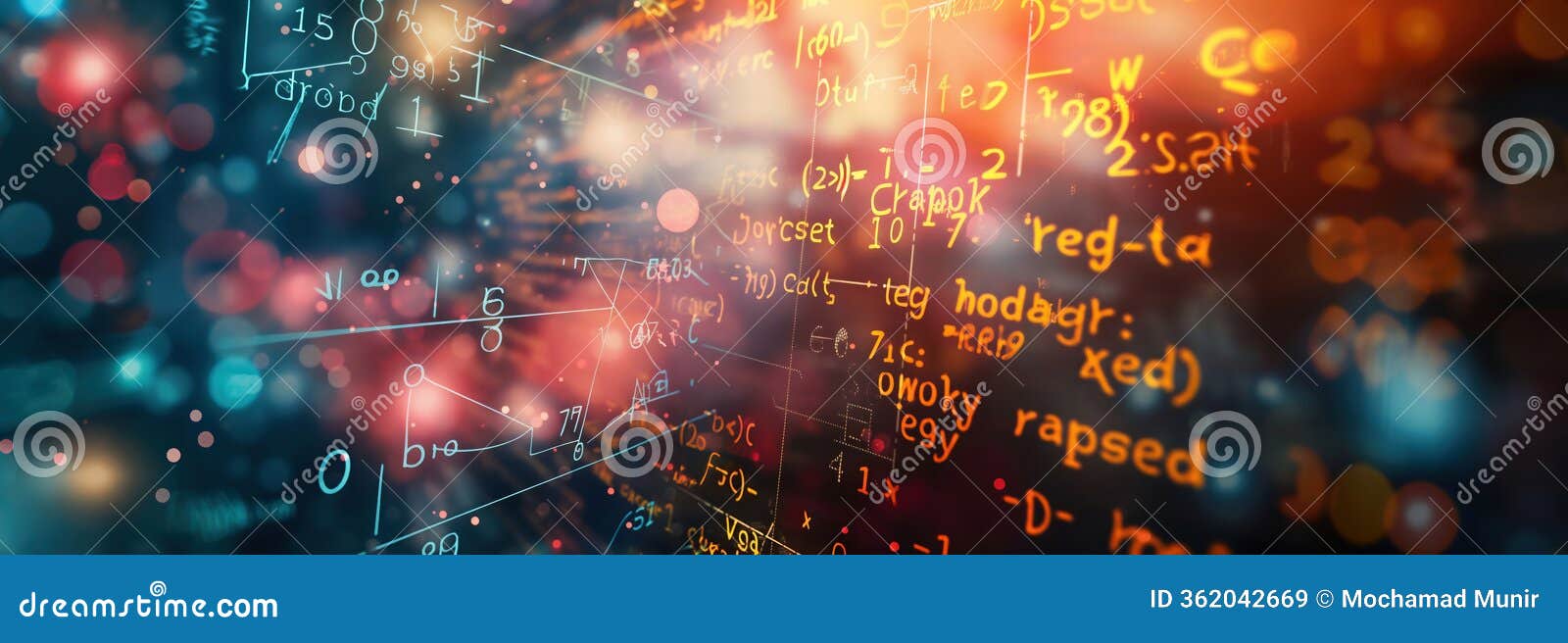 Math Formula Banner. Science Backgrounds Concept Stock Illustration ...