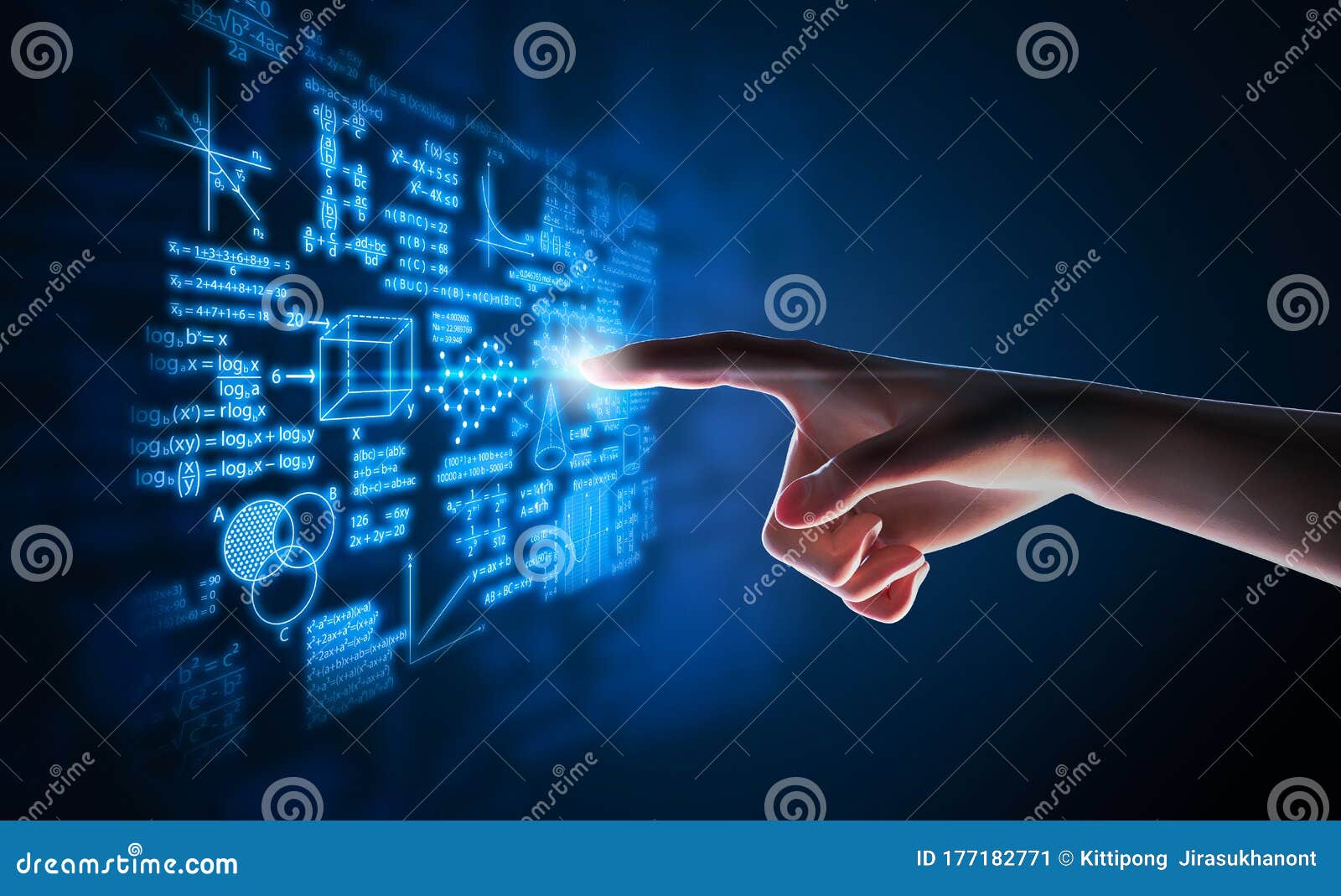 Math Formula Graphic Display Stock Illustration - Illustration of math ...