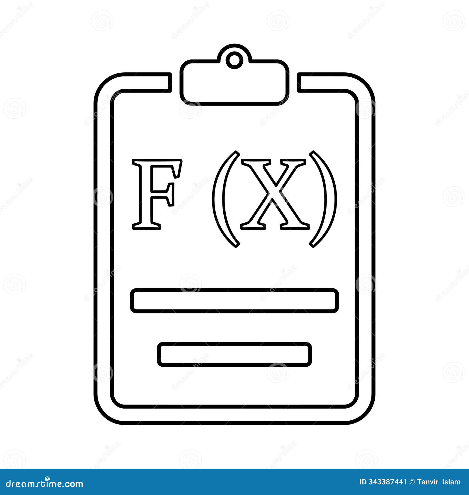 Math Formula Icon in Outline Style Stock Illustration - Illustration of ...