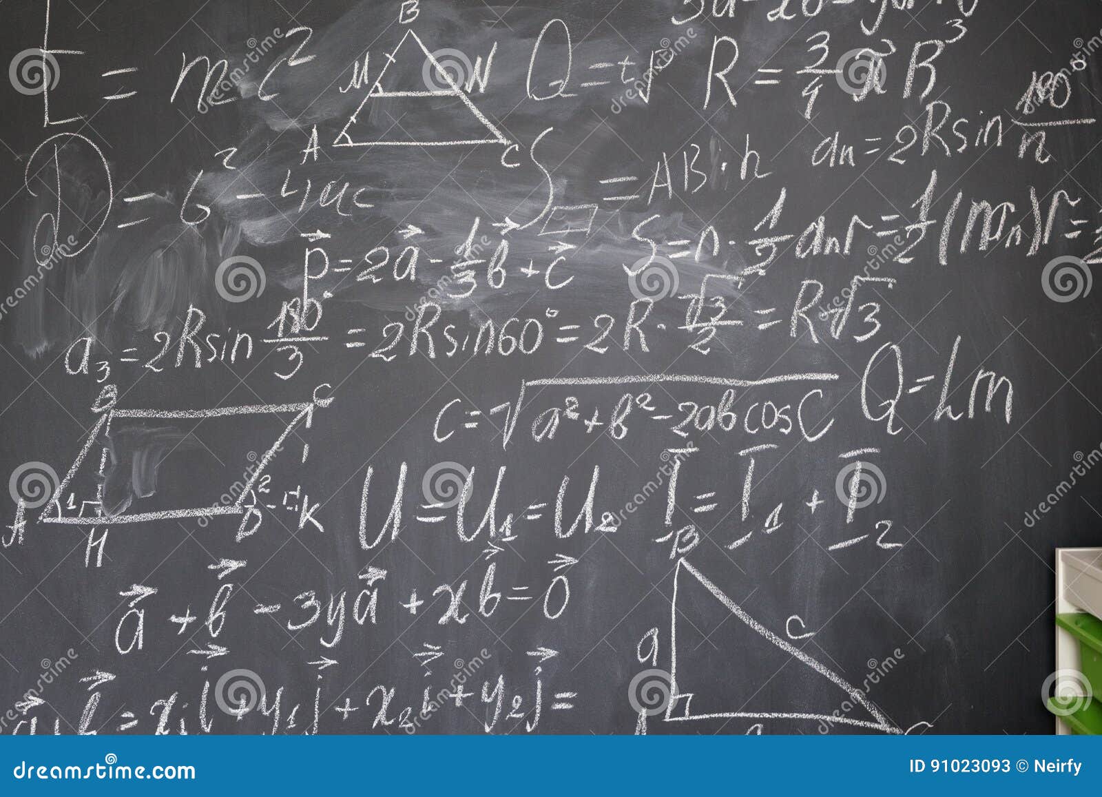 Math Formulas on Black Board Stock Image - Image of number, education ...