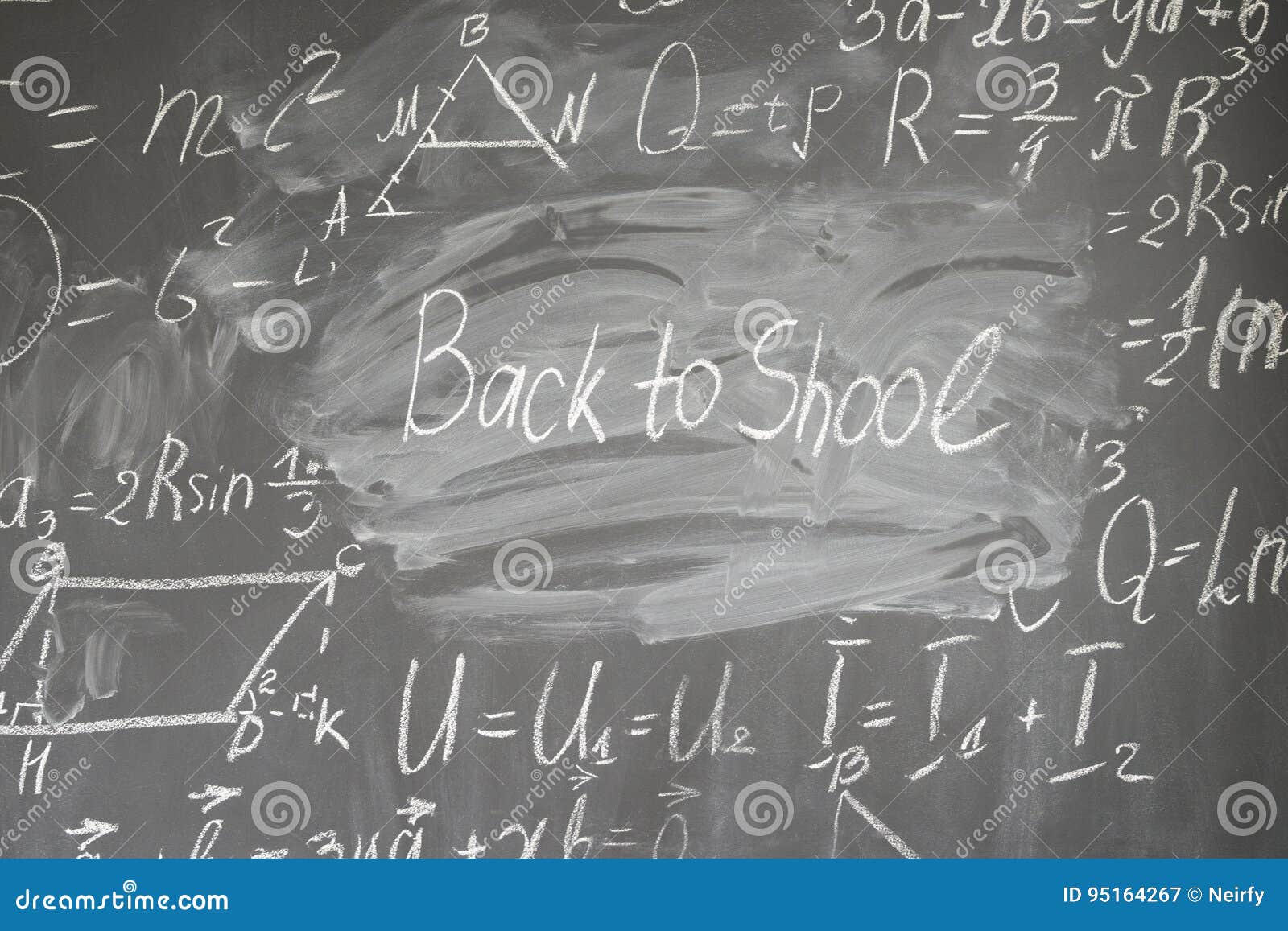 Math Formulas on Black Board Stock Image - Image of complicated ...