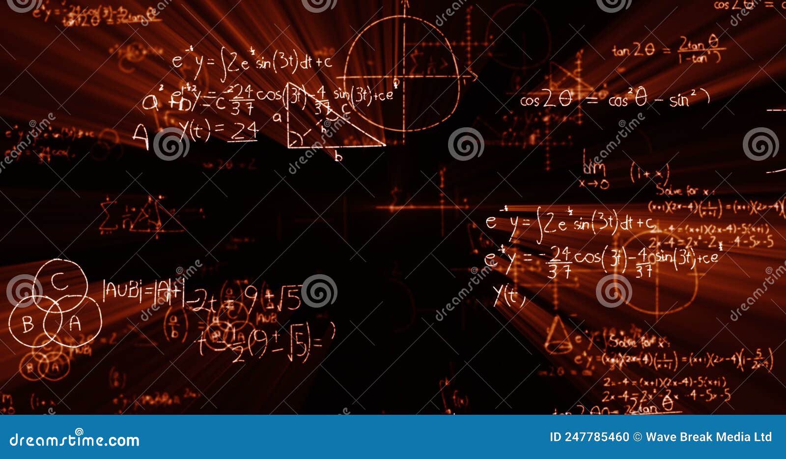 Math Formulas on Blackboard Stock Illustration - Illustration of ...