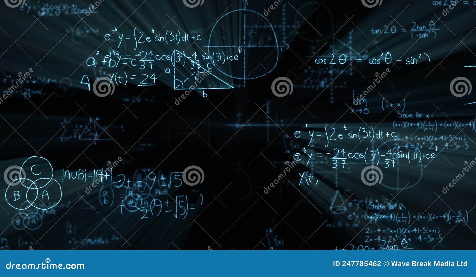 Math Formulas on Blackboard Stock Illustration - Illustration of ...