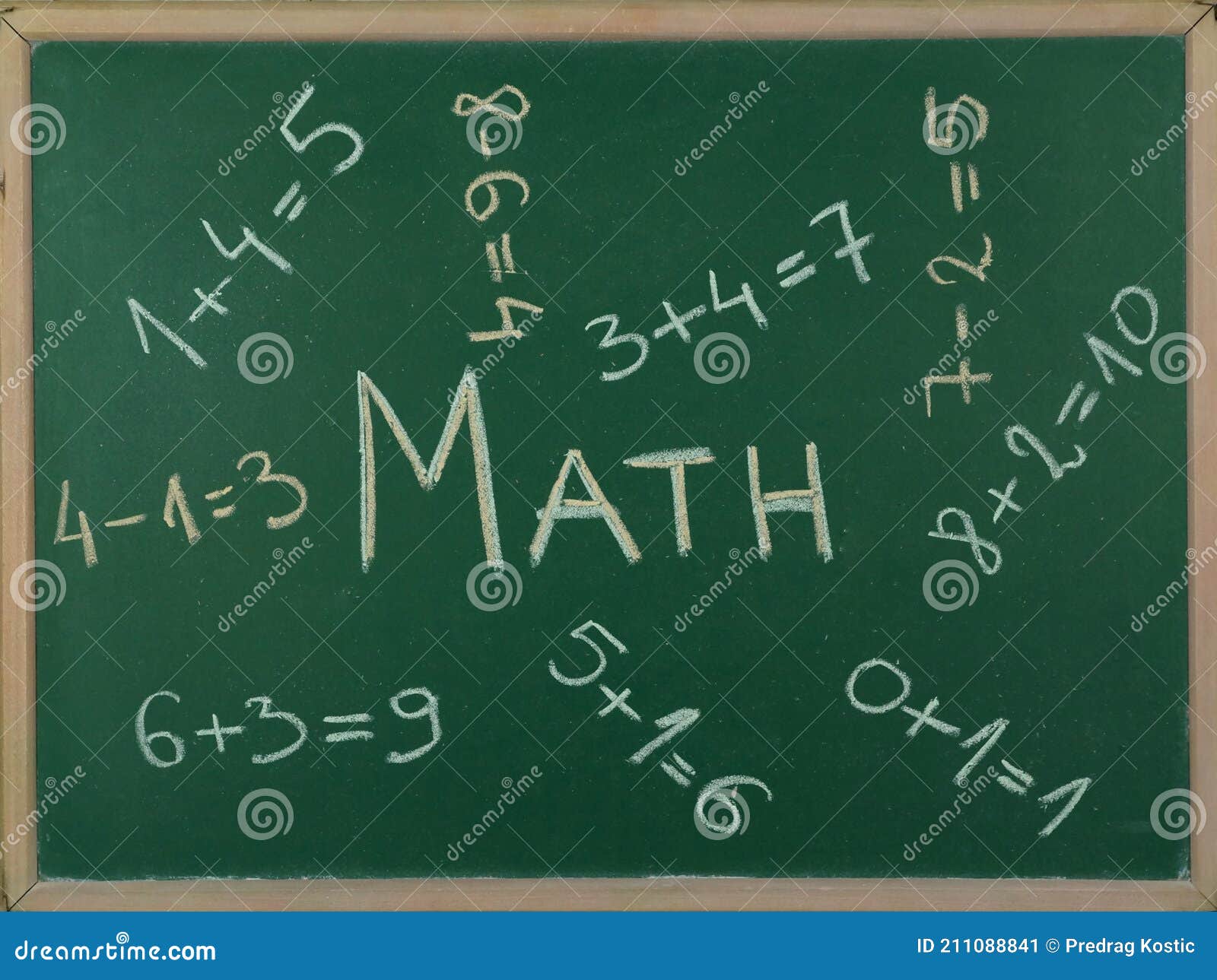 Math Formulas on Chalkboard Stock Image - Image of china, background ...
