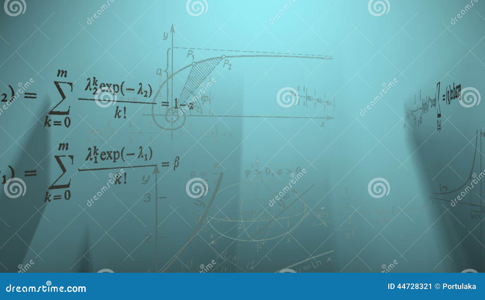 Math Formulas Flying in Rays Stock Video - Video of geometry, college ...